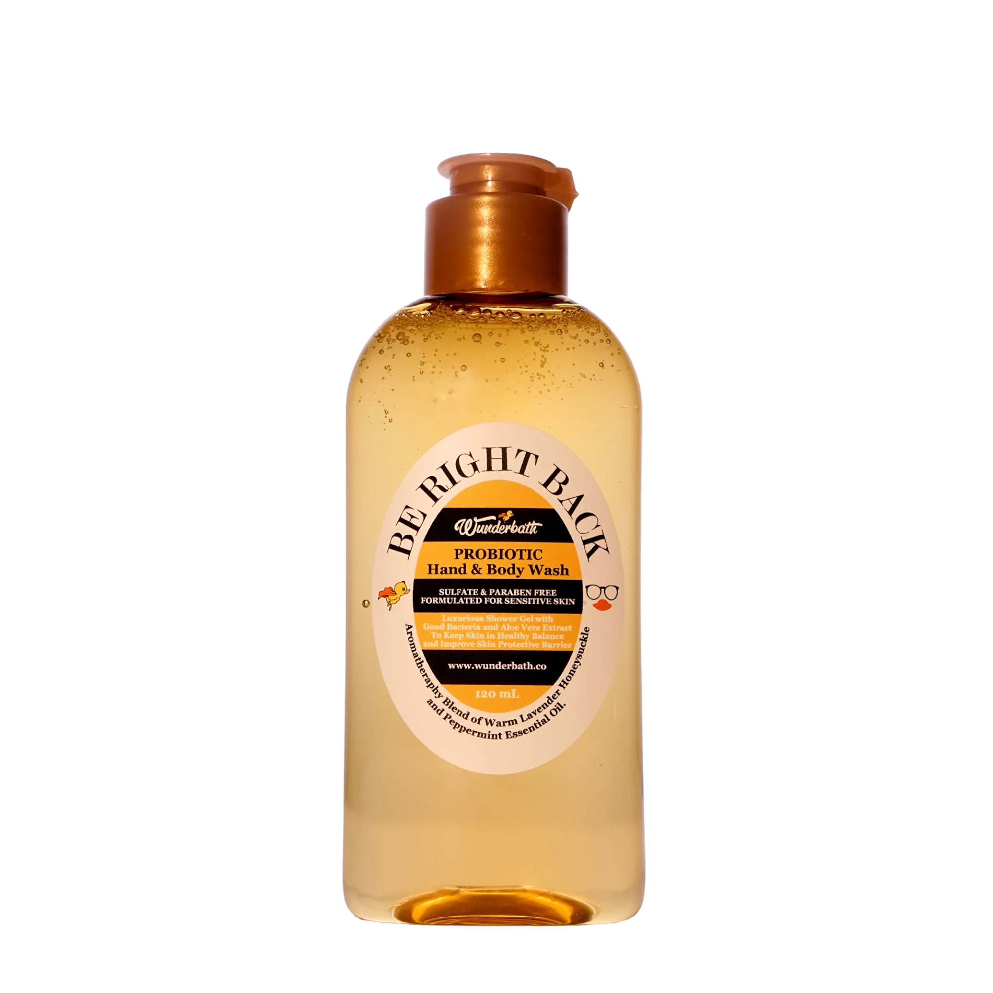 Be Right Back Probiotic Soap Gel (120mL) BRB – WUNDERBATH